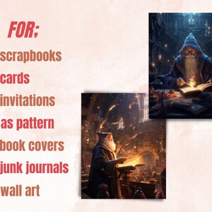 Printable Magic School Digital Paper, Wizard Academy Background ...