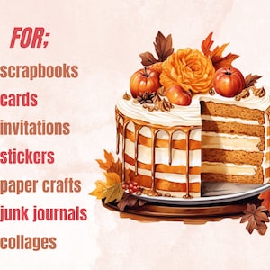 40 PNG Watercolor Fall Dessert Clipart, Autumn Dessert Illustrations ...