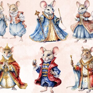 38 PNG Watercolour Fairytale Mice Clipart Bundle, Fairy Tale Animals ...