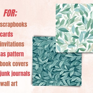 Seamless Gentle Leaves Digital Paper, Eucalyptus Greenery Seamless ...