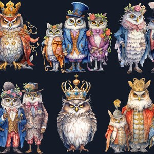 32 PNG Watercolor Fairytale Owl Clipart Bundle, Fairy Tale Animal Clip ...