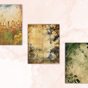 Printable Spring Garden Digital Paper, Floral Secret Garden Collage ...