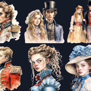 34 PNG Watercolor Emma Woodhouse Clipart, Jane Austen Png, Fairy Tale ...