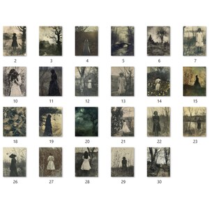 Vintage Creepy Spring Portraits, Junk Journal Ephemera, Printable ...