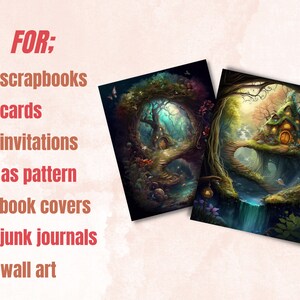 Printable Fantasy Fairyland Digital Paper, Fairy Background, AI Digital ...