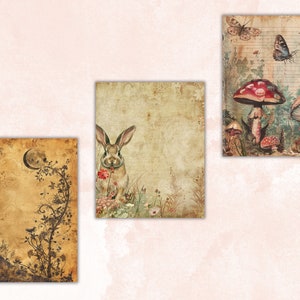 Printable Ostara Ephemera Digital Paper, Pagan Easter Collage, Spring ...