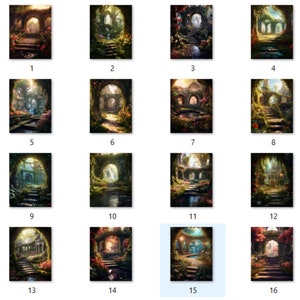 Printable Enchanted Garden Digital Paper, Secret Garden Background ...