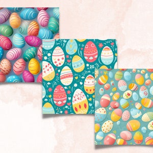 Seamless Easter Eggs Digital Paper, Happy Easter Seamless Pattern ...