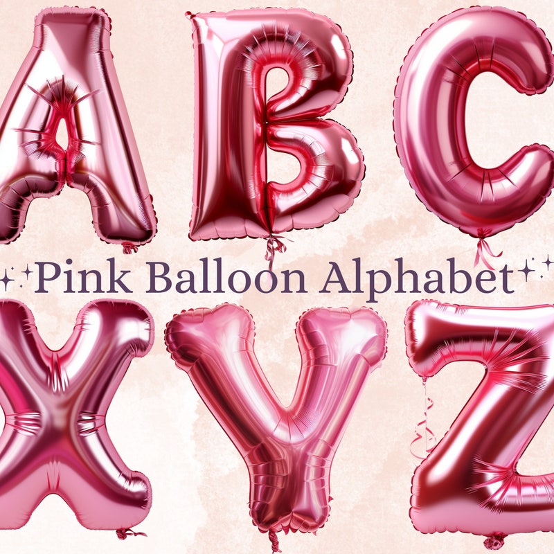 Alphabet Balloons - Etsy