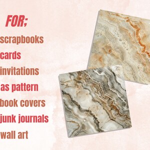 Neutral Marble Texture Digital Paper Pack, Beige Marble Pattern ...