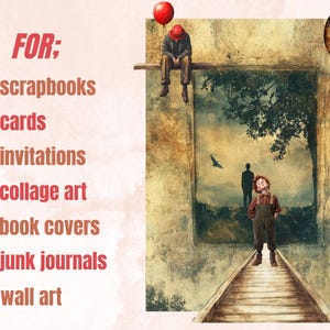 Loneliness & Isolation Collage Elements, Whimsical Ephemera Fussy Cut ...