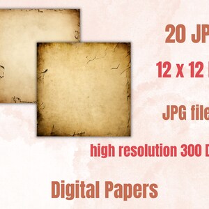Old Paper Textures Digital Paper, Digital Paper Pack With Vintage Paper ...