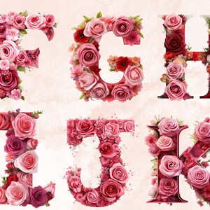 26 PNG Watercolour Valentine's Day Alphabet Clipart, Love Letters Clip ...