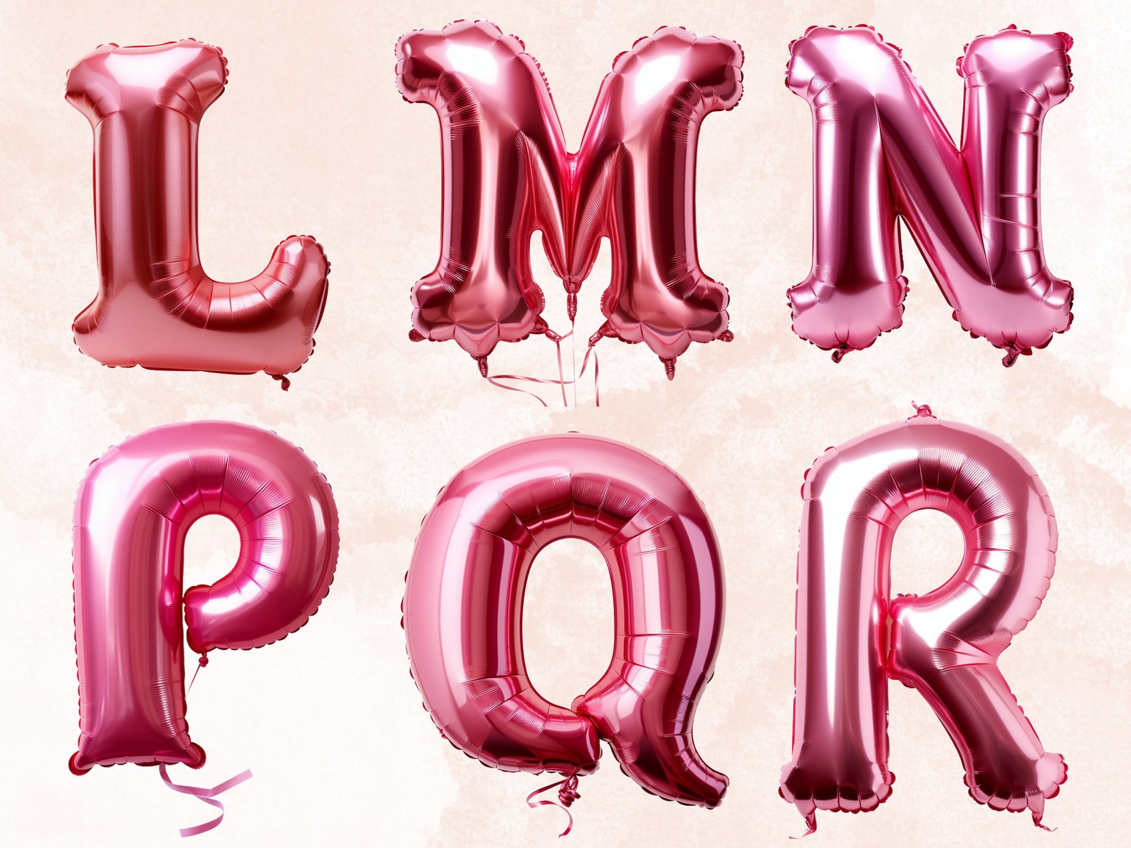 26 PNG Watercolour Valentine's Day Balloon Alphabet Clipart, Love ...