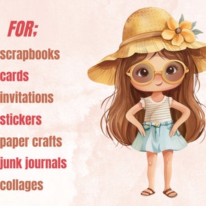 50 PNG Watercolor Cute Summer Clipart, Tropical Summer Animals ...