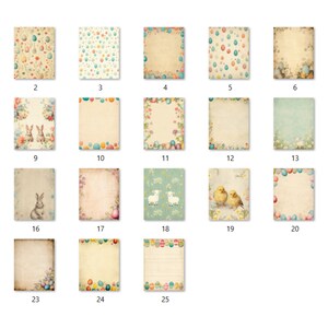 Printable Spring Easter Digital Paper, Nursery Bunny Ephemera Collage ...