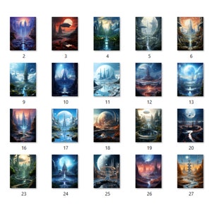 Printable Futurism Digital Paper, Futuristic Art Background, Fantasy ...