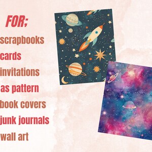 Celestial Junk Journal Kit, Printable Galaxy Space Nursery Digital ...