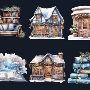 45 PNG Watercolor Winter Reading Clipart, Cozy Winter Booklover ...