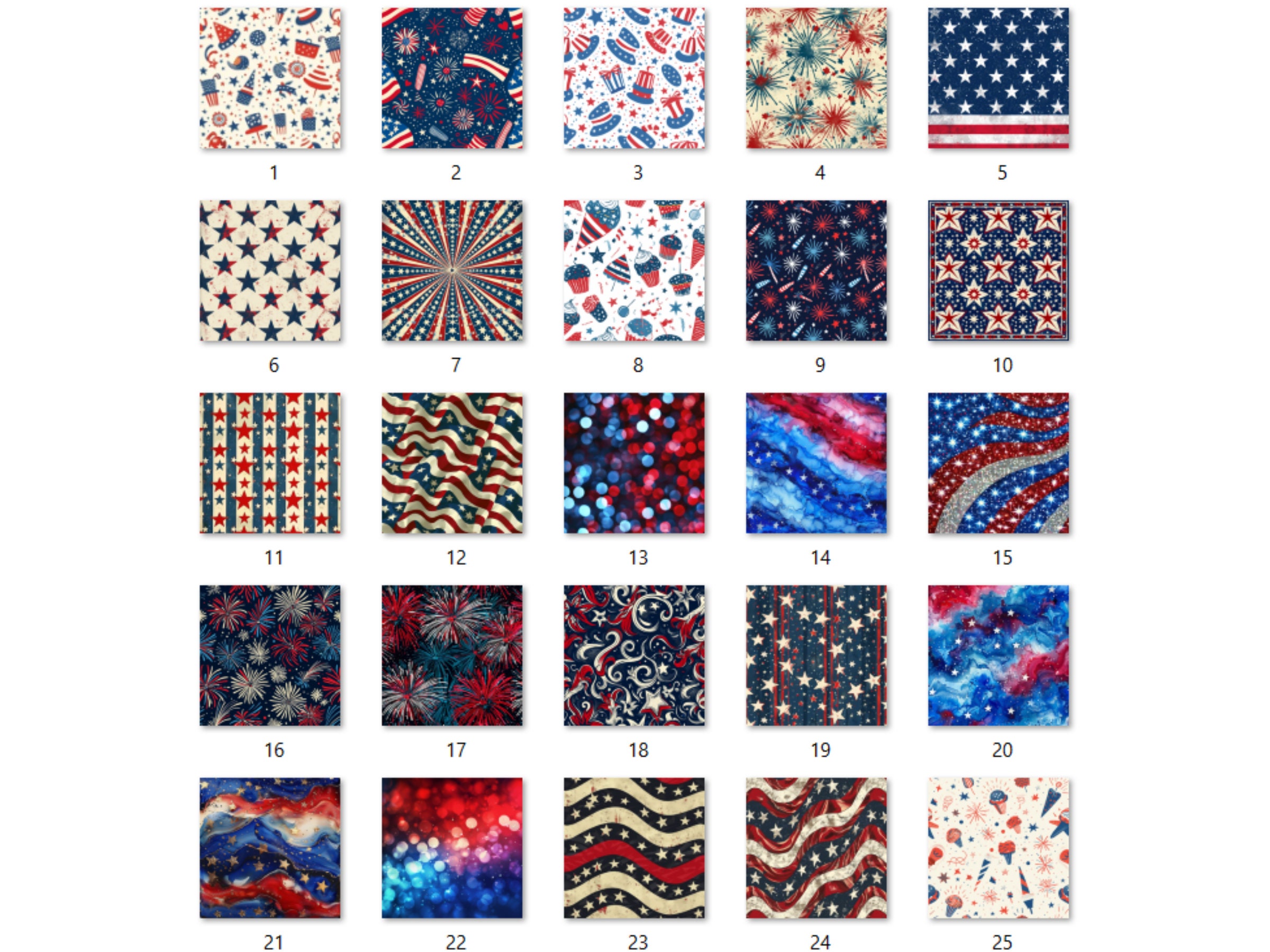 4th of July Patriotic Digital Paper, America Independence Day Pattern ...