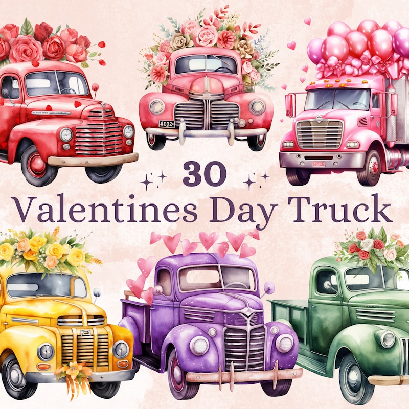 Valentines Day Truck - Etsy