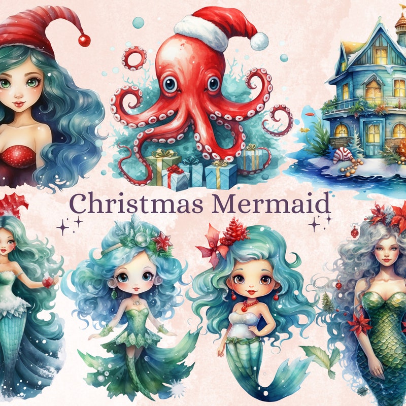 Christmas Mermaids - Etsy