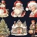 42 PNG Watercolour Vintage Christmas Bundle Clipart, Retro Christmas ...