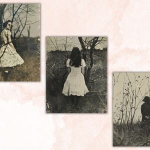 Vintage Creepy Spring Portraits, Junk Journal Ephemera, Printable ...