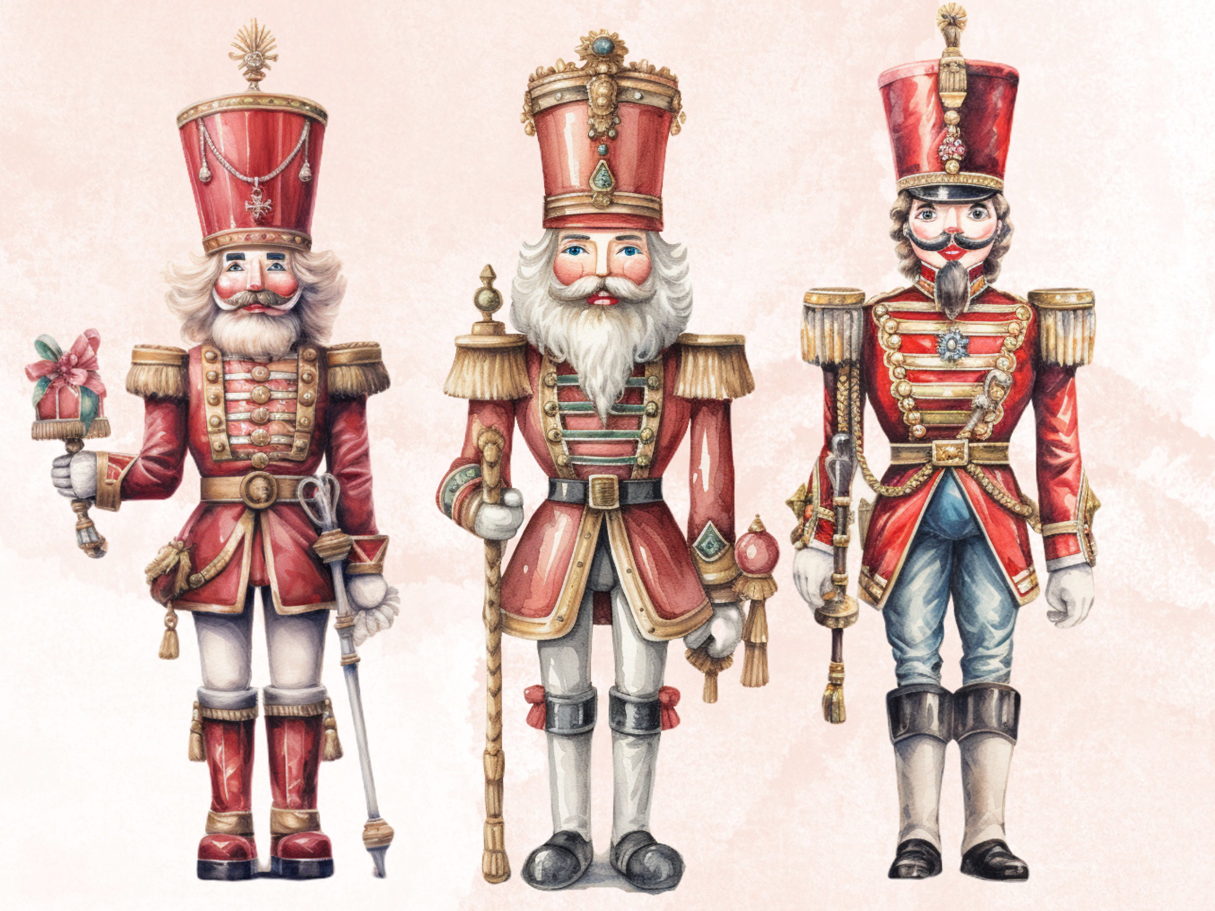 29 PNG Watercolour Christmas Nutcracker Clipart, Merry Christmas Ballet ...