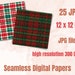 Seamless Christmas Plaid Digital Paper Pack, Winter Buffalo Plaid ...