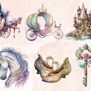 26 PNG Watercolor Pastel Princess Clipart, Princess Clip Art ...