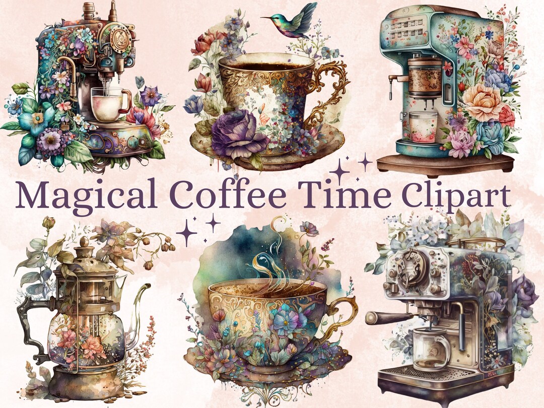 22 PNG Watercolor Coffee Time Clipart, Coffee Clip Art, Coffee Shop ...