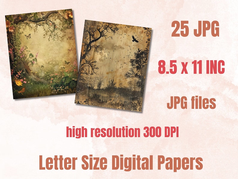 Printable Ostara Ephemera Digital Paper, Pagan Easter Collage, Spring ...