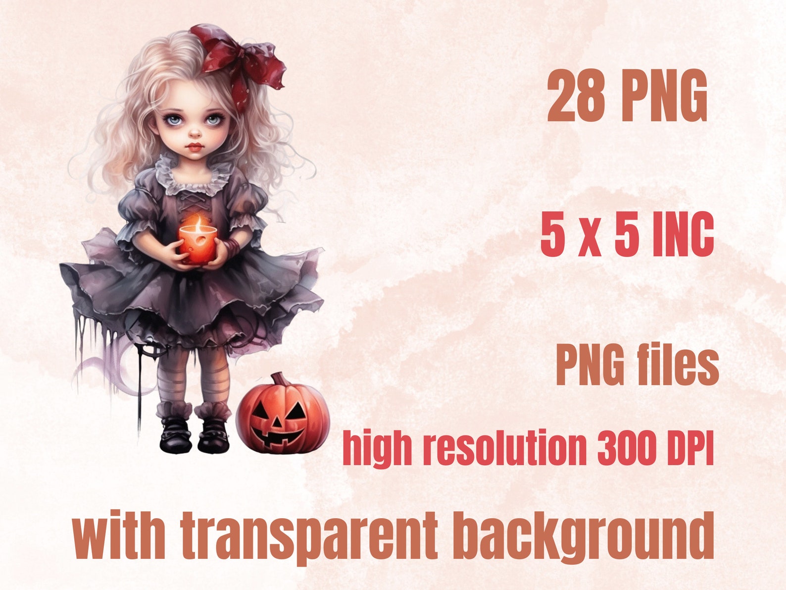 28 PNG Watercolor Little Vampires Clipart, Cute Creepy Halloween ...