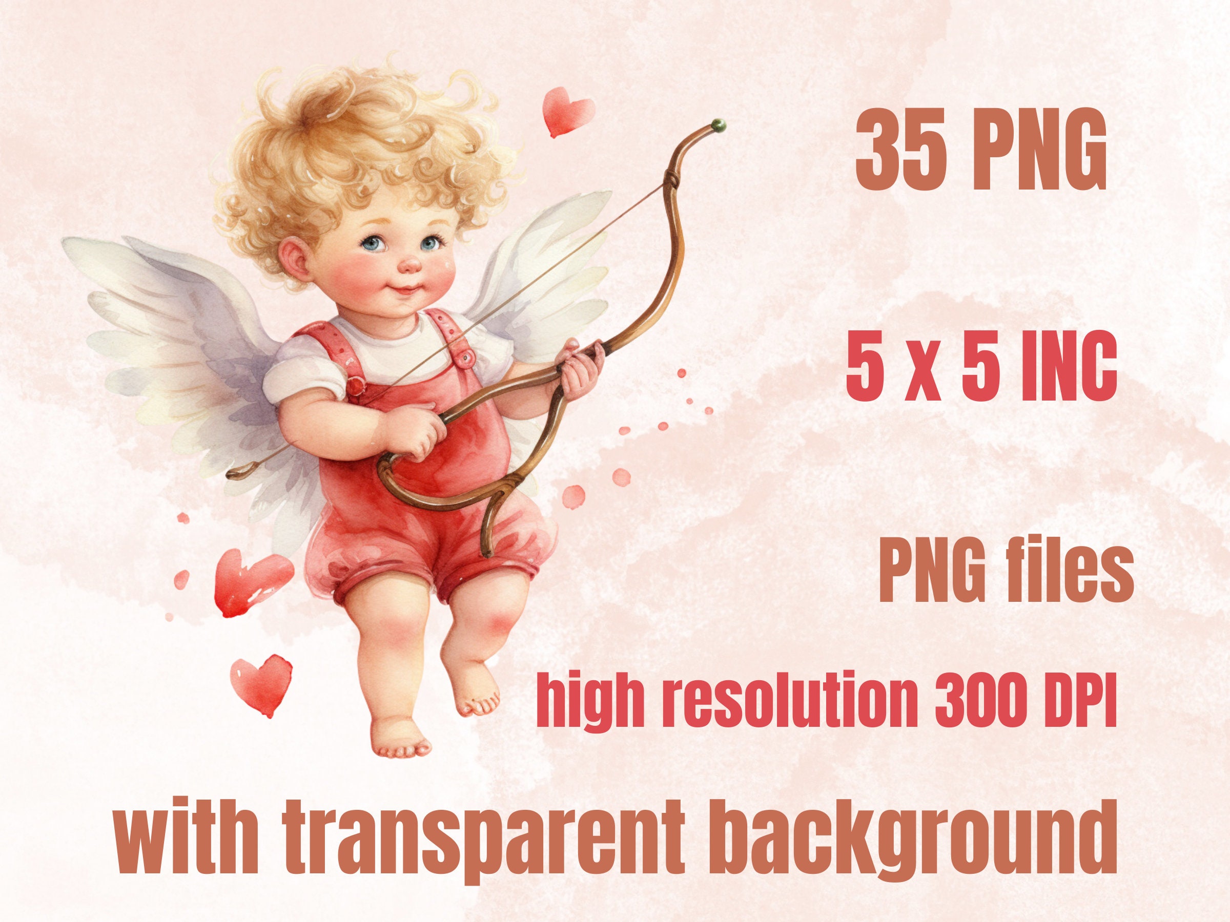 35 PNG Watercolor Valentine's Day Cupid Clipart, Valentines Day Cute ...
