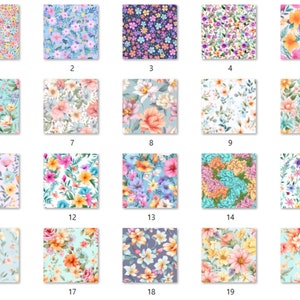 Seamless Pastel Flowers Digital Paper, Pastel Floral Seamless Pattern ...