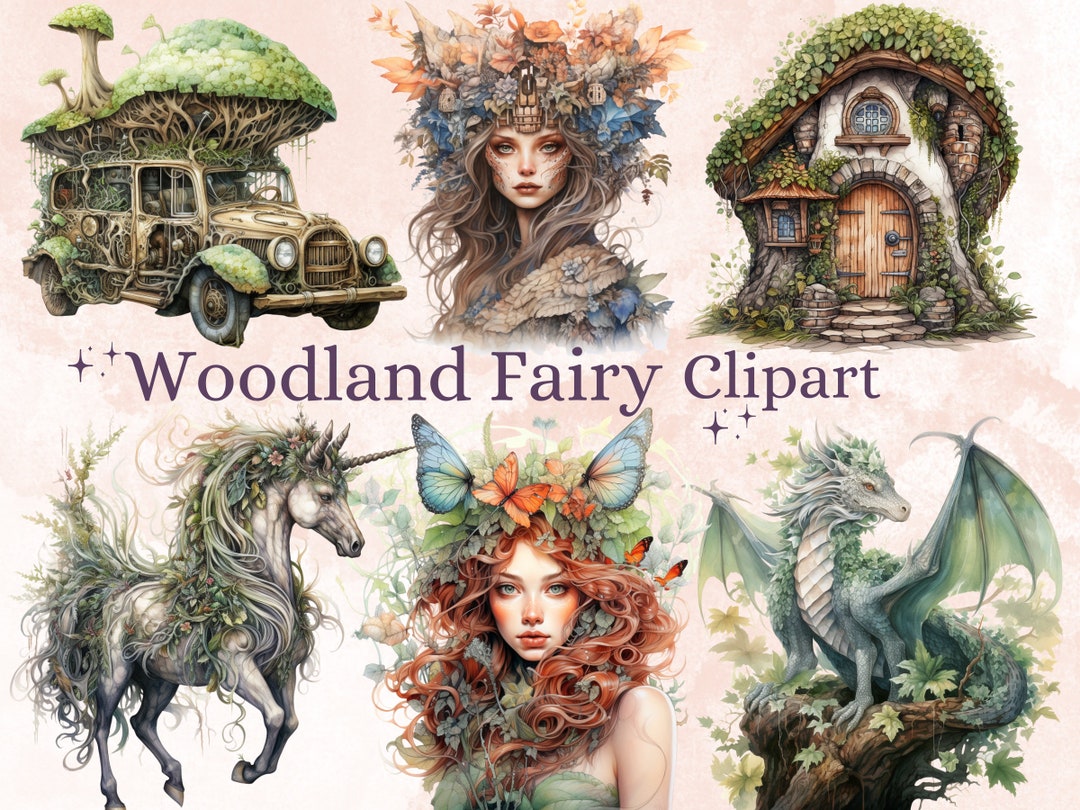 35 PNG Watercolour Woodland Fairy Clipart, Forest Fairy Garden Clip Art ...