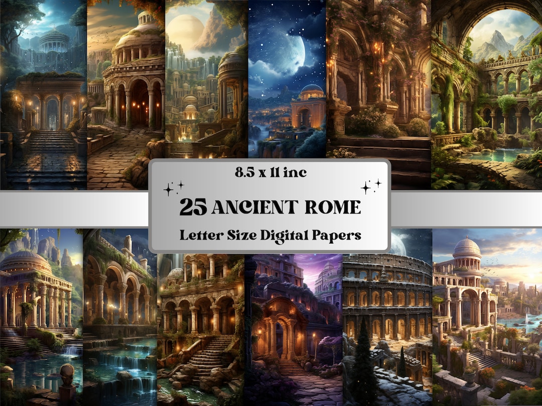 Printable Ancient Rome Italy Digital Paper, Rome Ruins Background ...