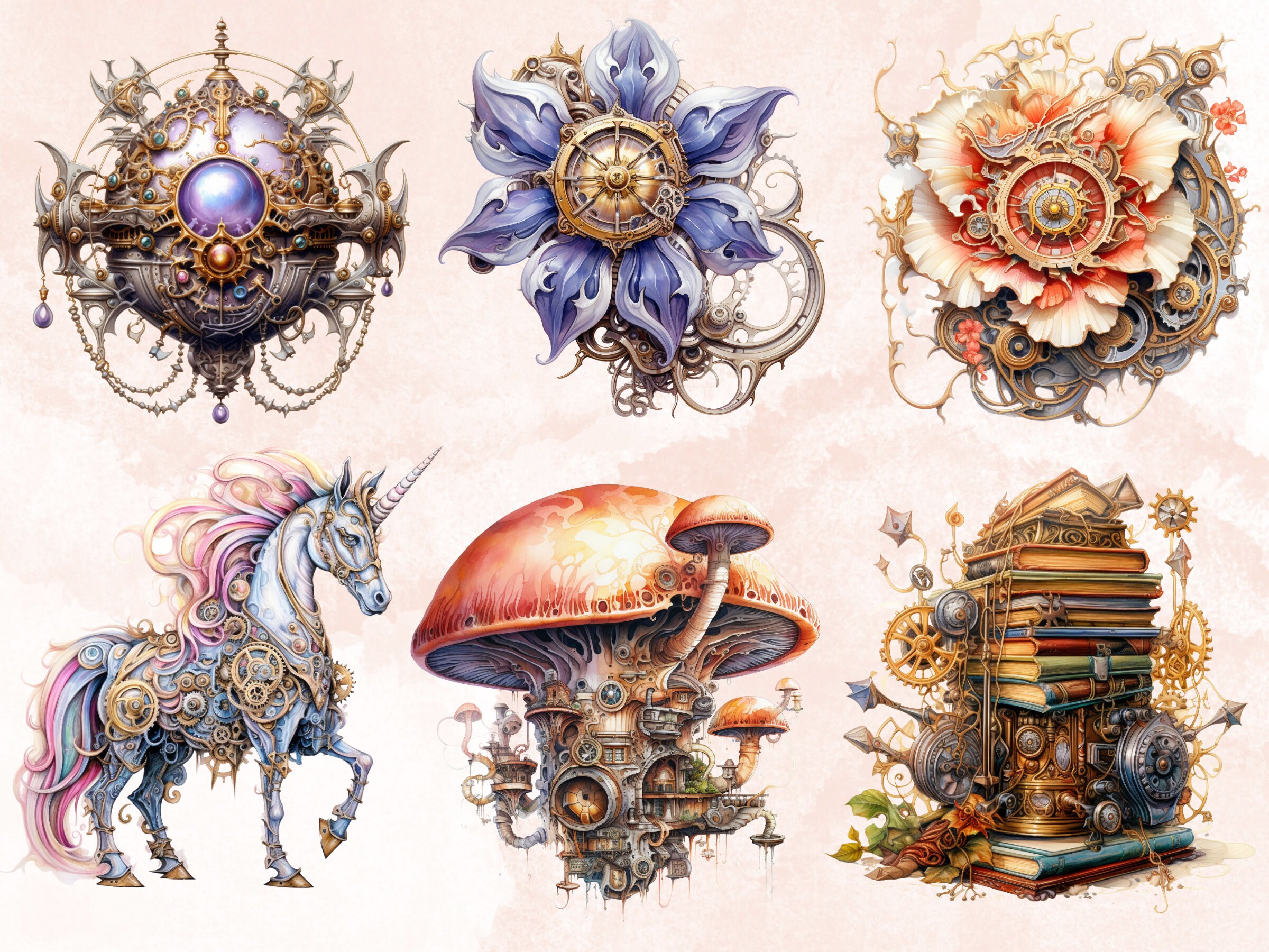38 PNG Watercolor Steampunk Fairy Clipart, Steampunk Girls Clip Art ...