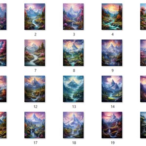 Printable Mountain Rivers Digital Paper, Forest River Background ...