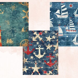 Nautical Junk Journal Kit, Printable Cute Nautical Nursery Digital ...