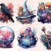 38 PNG Watercolor Underwater Witch Clipart Bundle, Under the Sea ...