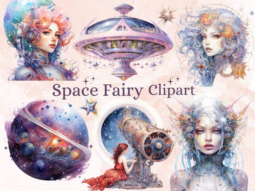 42 PNG Watercolour Space Fairy Clipart, Celestial Galaxy Fairy Clip Art ...