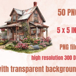 50 PNG Watercolor Spring Farm Clipart, Floral Spring Farmer ...