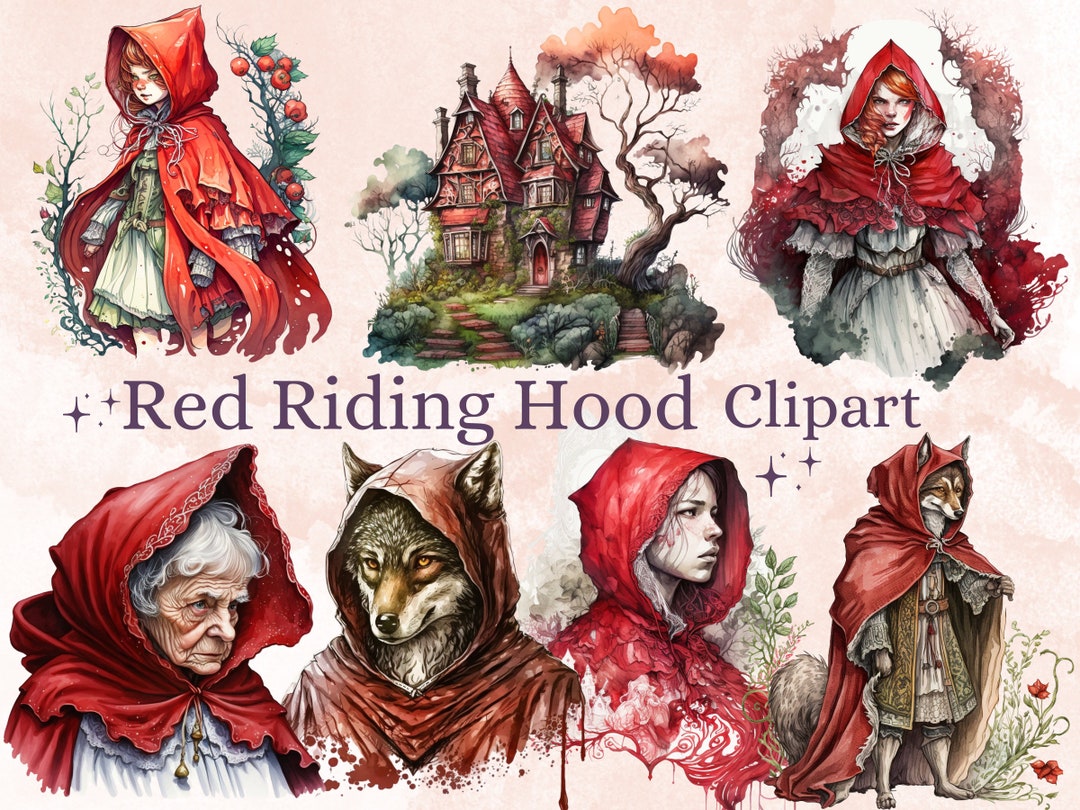 30 PNG Watercolour Red Riding Hood Clipart, Little Red Riding Hood Png ...