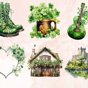 50 PNG Watercolor St.patrick’s Day Clipart, Four Leaf Clover ...