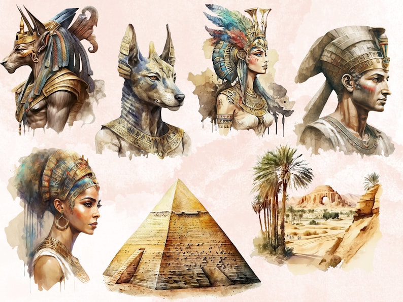 38 PNG Watercolor Fantasy Ancient Egypt Clipart, Ancient Egypt ...