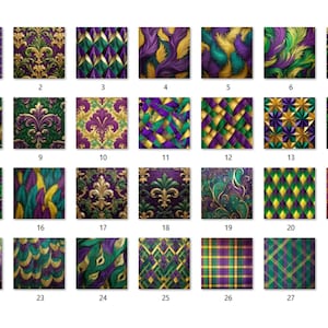 Printable Mardi Gras Digital Paper, Mardi Gras Shrove Ephemera, Fat ...