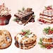 40 PNG Watercolor Christmas Dessert Clipart, Christmas Sweets Clip Art ...