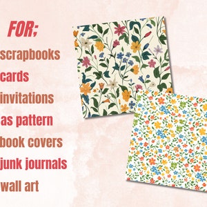 Seamless Spring Flowers Digital Paper, Spring Floral Seamless Pattern ...